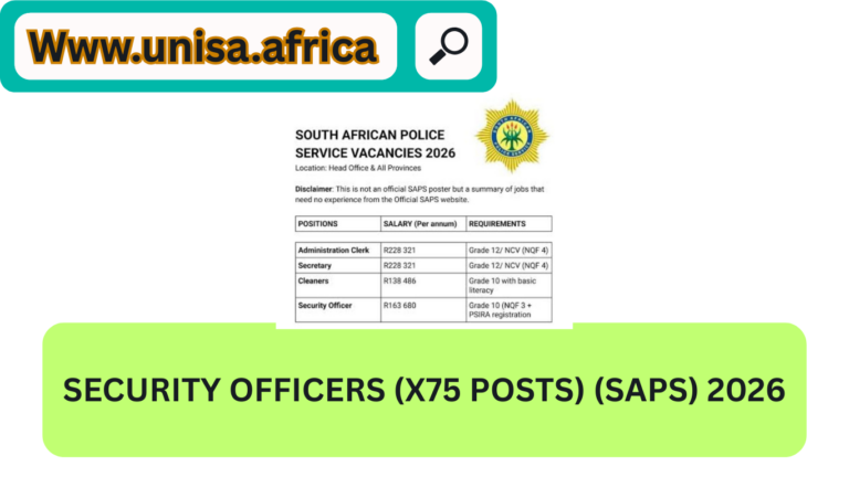Unisa.Africa - Application Form